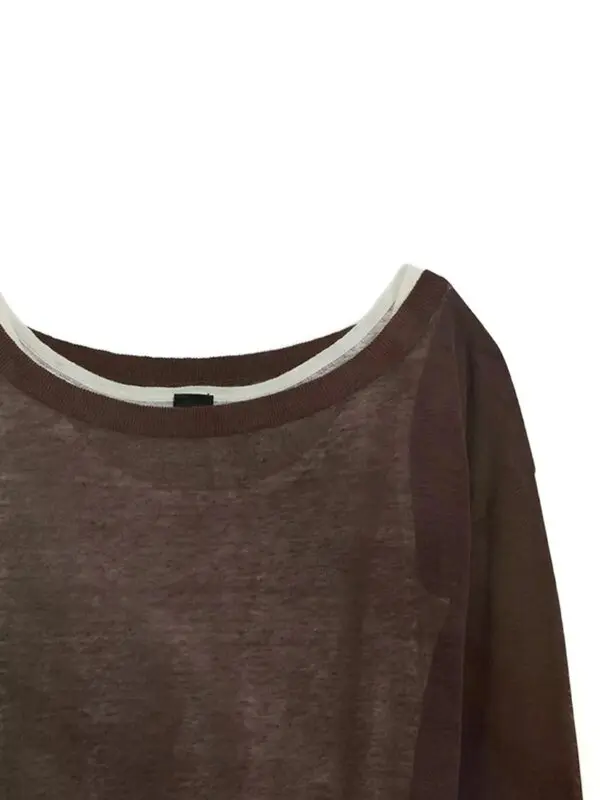 BOSS Linen-cotton Blend Layered Effect Sweater