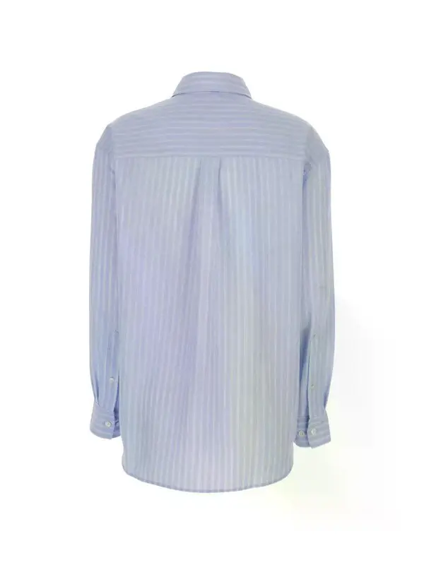 DUNST Striped Button-down Shirt - Blue