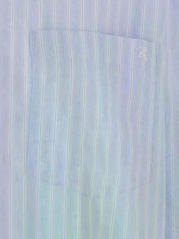 DUNST Striped Button-down Shirt - Blue