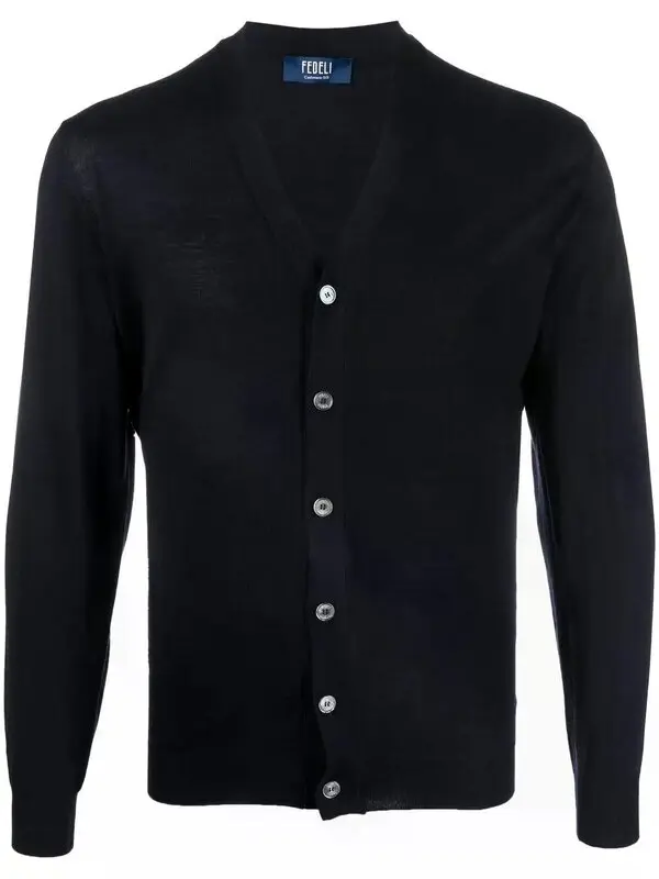 Fedeli Wool Button-fastening Cardigan