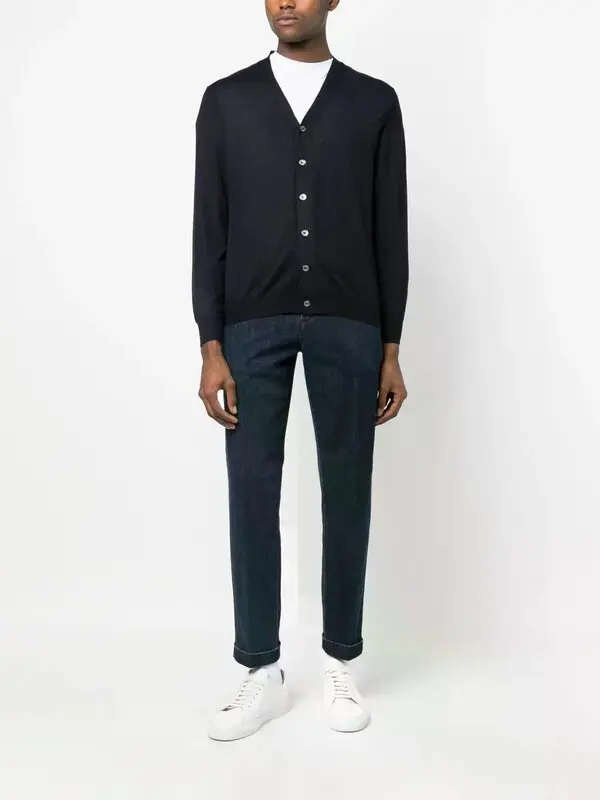 Fedeli Wool Button-fastening Cardigan
