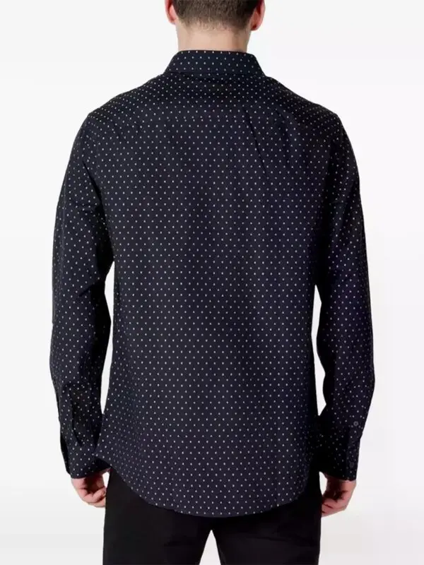 Armani Exchange Polka-dot Long-sleeve Shirt