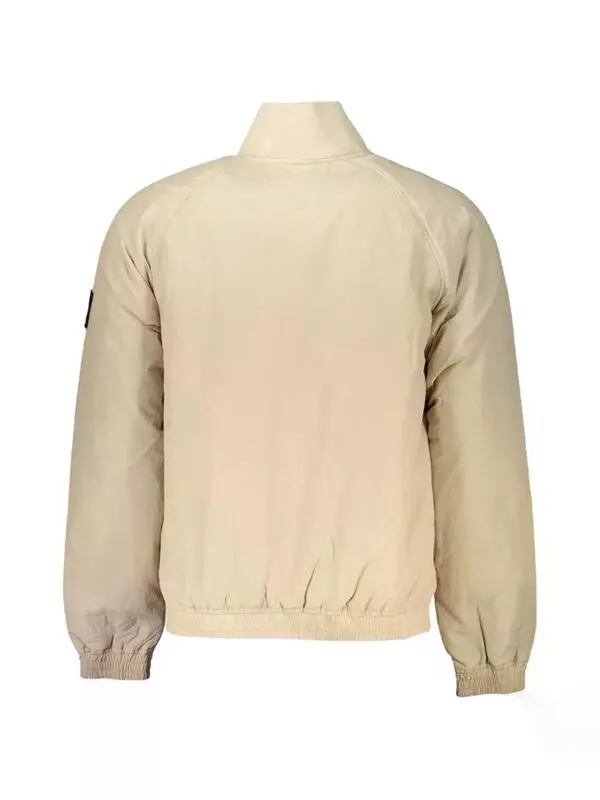 Calvin Klein Logo-embroidered Bomber Jacket - Neutrals