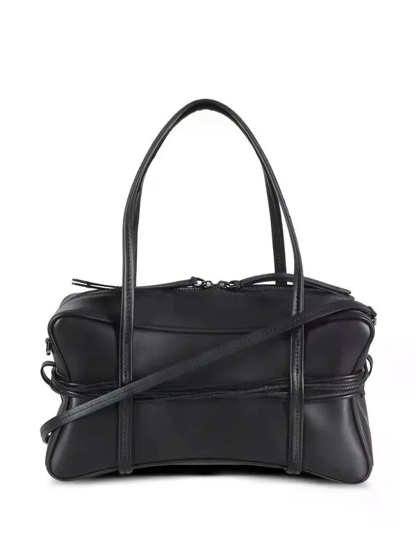 BIASIA Edwige 4ever Leather Shoulder Bag - Black
