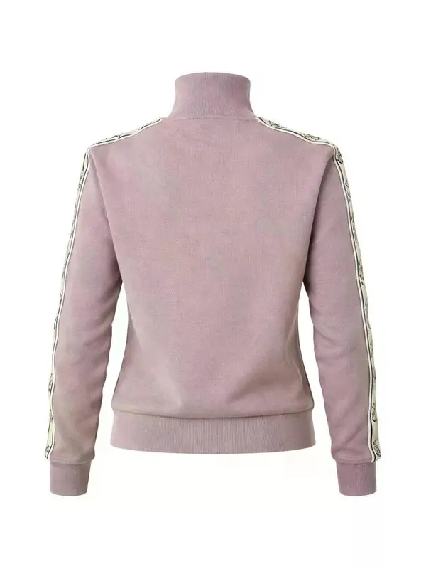Guess Logo Tape Zip-up Sweatshirt - Pink