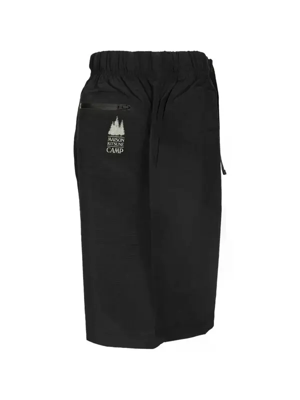 Maison Kitsuné Logo-print Belted Shorts