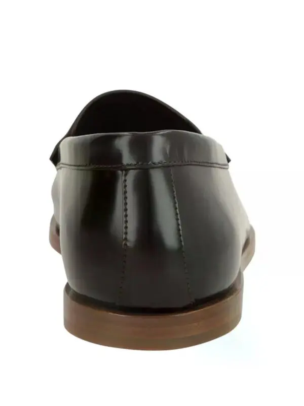 THE ROW Ruched-detail Leather Loafers