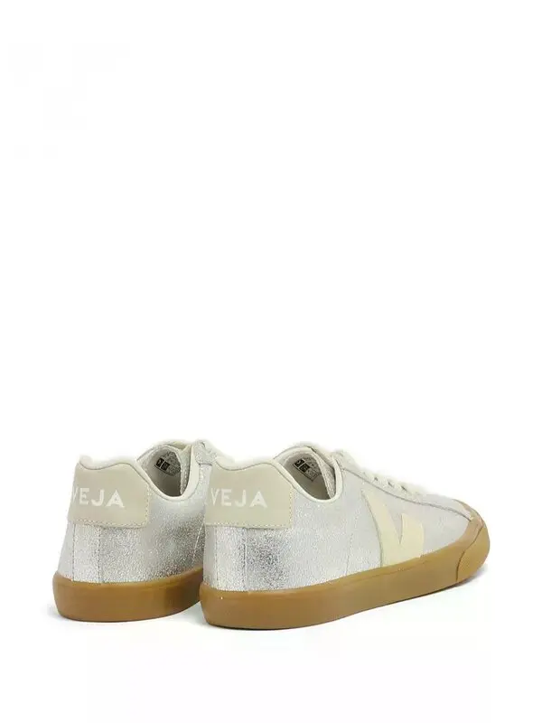VEJA Metallic Cracked-effect Sneakers