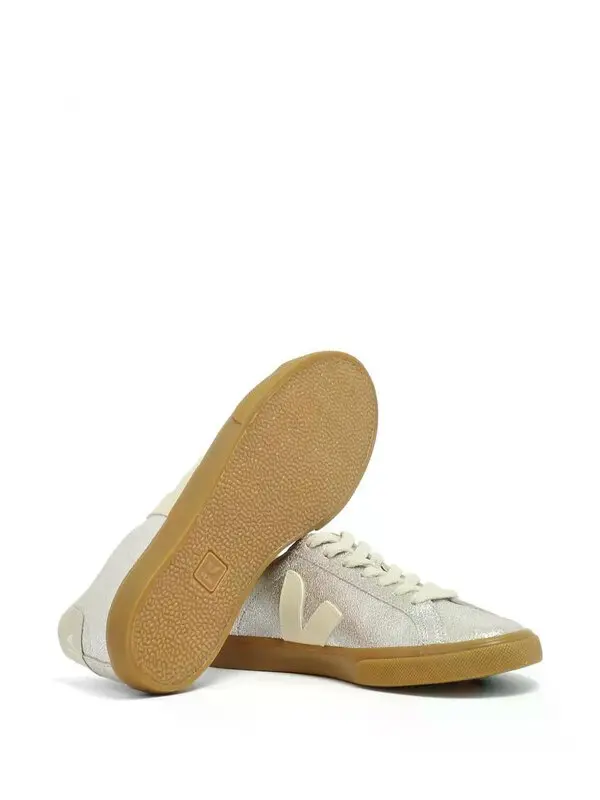 VEJA Metallic Cracked-effect Sneakers