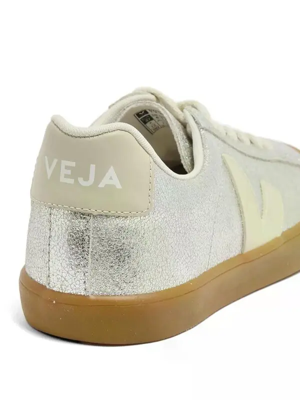 VEJA Metallic Cracked-effect Sneakers