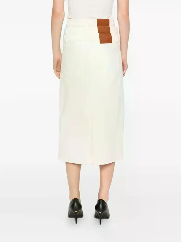 Viktor & Rolf Triple Layer Denim Midi Skirt - Neutrals