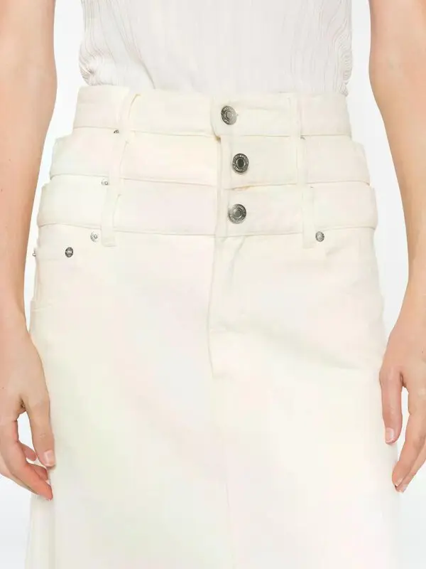 Viktor & Rolf Triple Layer Denim Midi Skirt - Neutrals