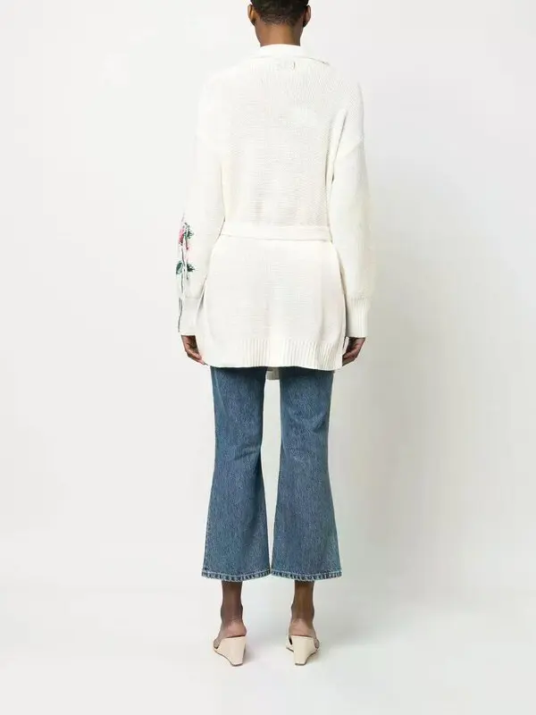 TWINSET Floral Intarsia-knit Cardigan