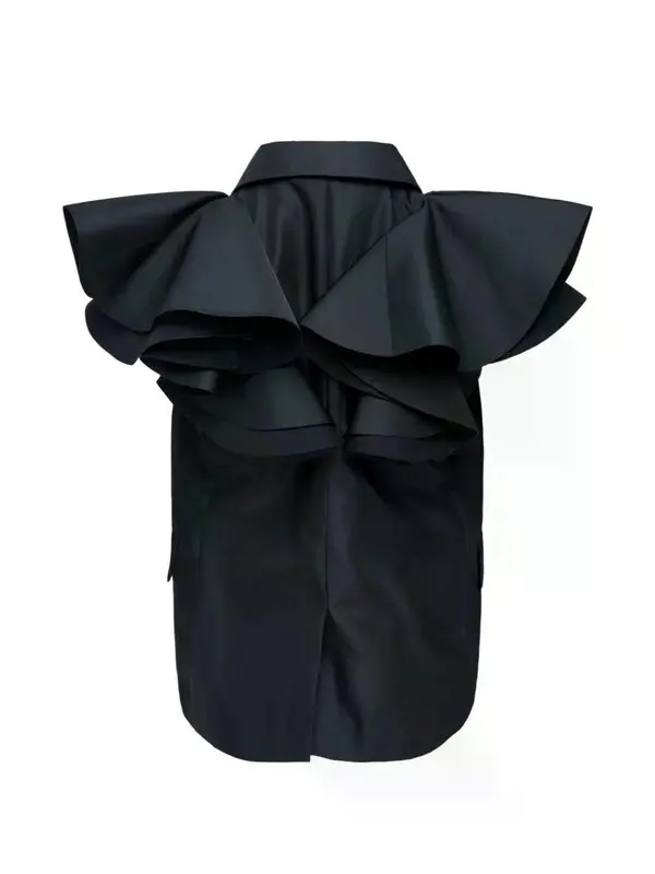 Comme Des Garçons Sleeveless Ruffled Top