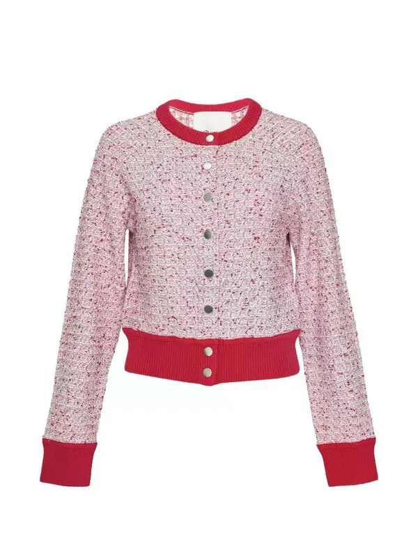 3.1 Phillip Lim Long-sleeve Crew-neck Cardigan - Red