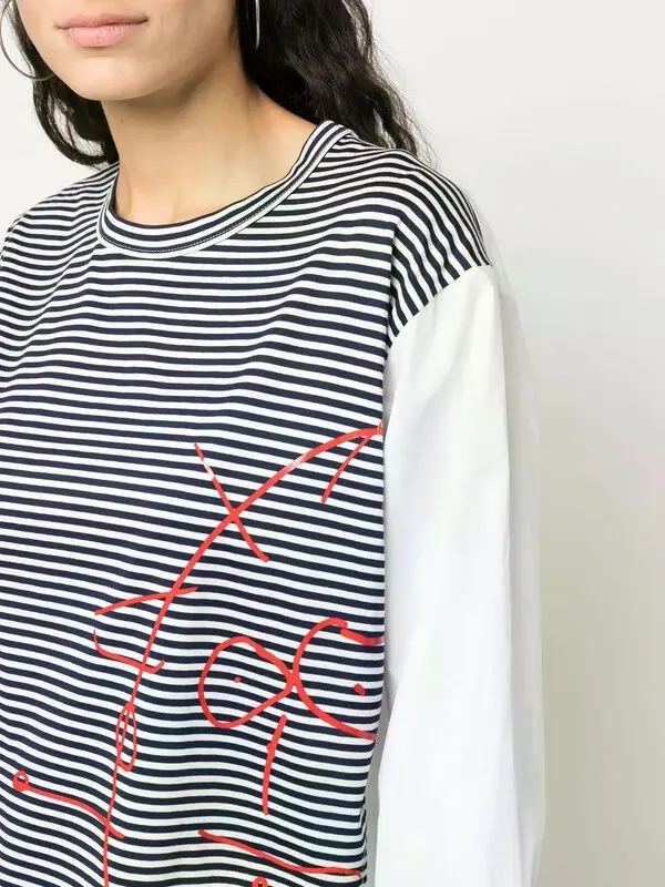 Plan C Striped Cotton-blend Sweatshirt