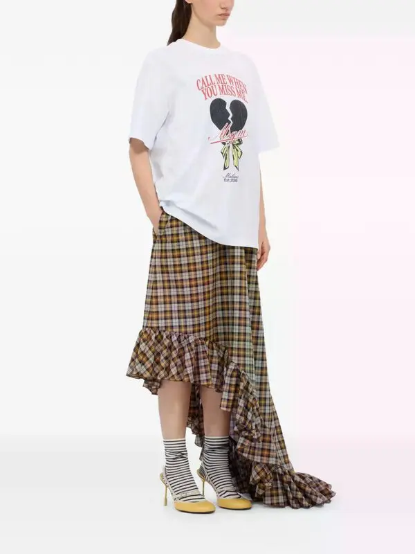 MSGM Plaid Ruffled Dress