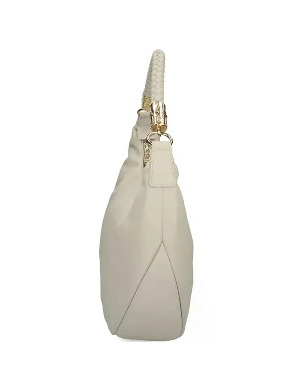 Moschino Logo-embossed Braided-handle Shoulder Bag - Neutrals