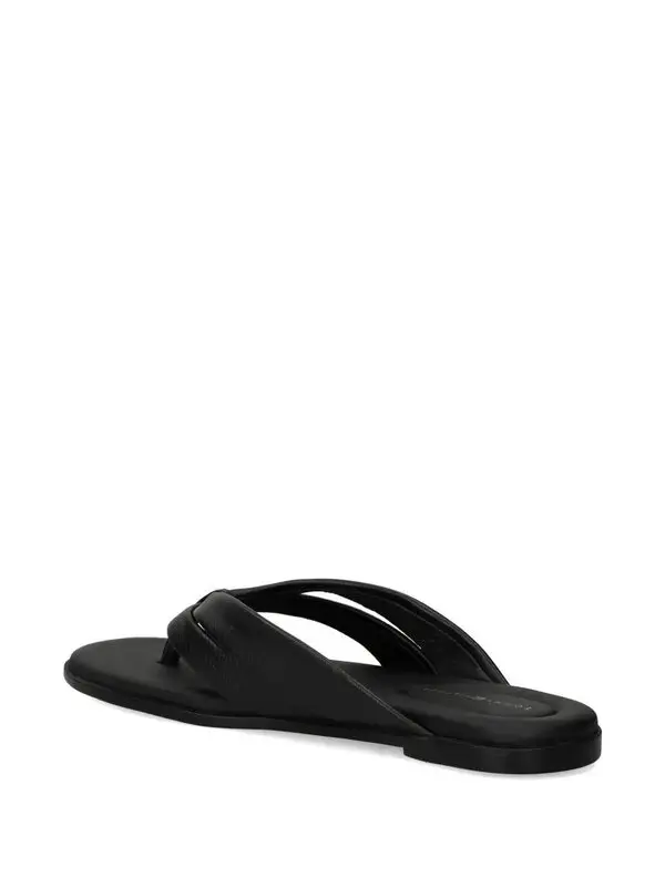 Tommy Hilfiger Monogram-plaque Leather Sandals