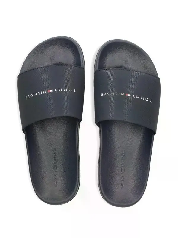 Tommy Hilfiger Logo Detail Textured Slides