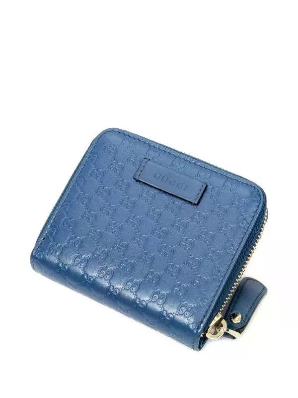 Gucci Microguccissima Leather Small Bifold Wallet - Blue