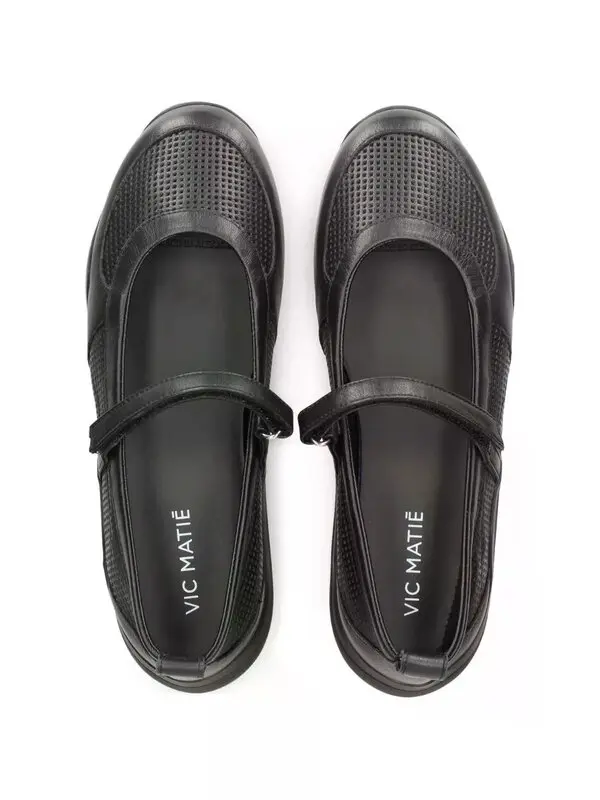 VIC MATIE Perforated Leather Ballet Flats