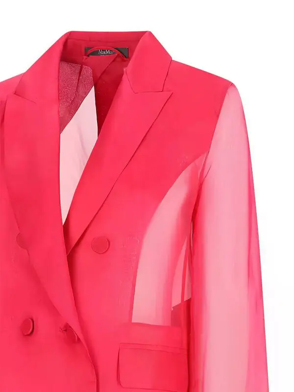 Max Mara Double-breasted Sheer Jacket