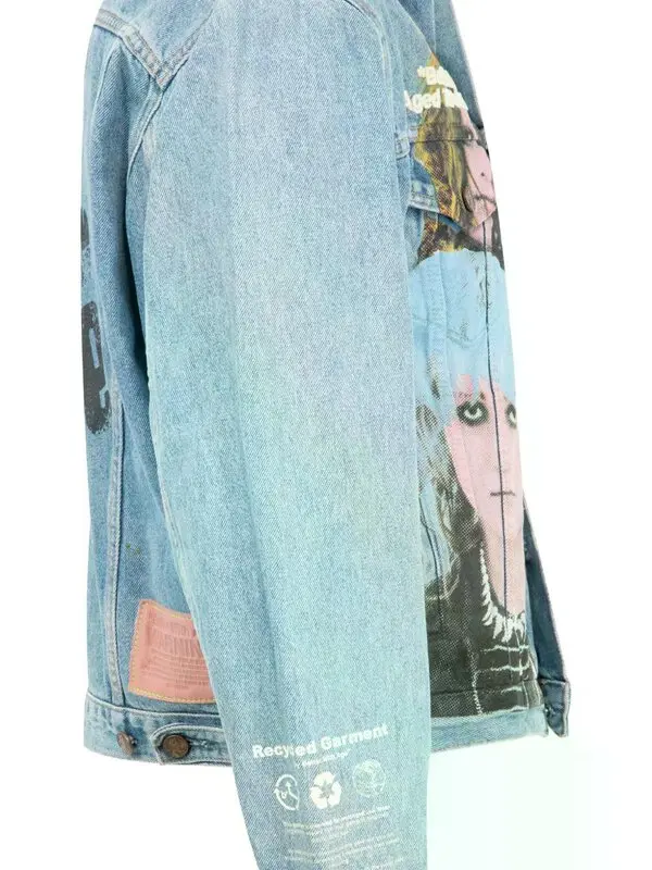 BETTER WITH AGE Blanche Graphic-print Denim Jacket