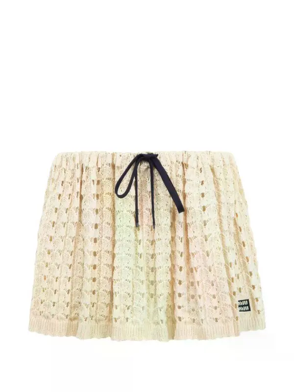 Miu Miu Crochet-knit Mini Skirt