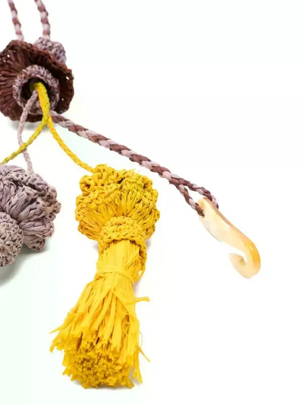 JAMIN PUECH Raffia Tassel Bag Charm
