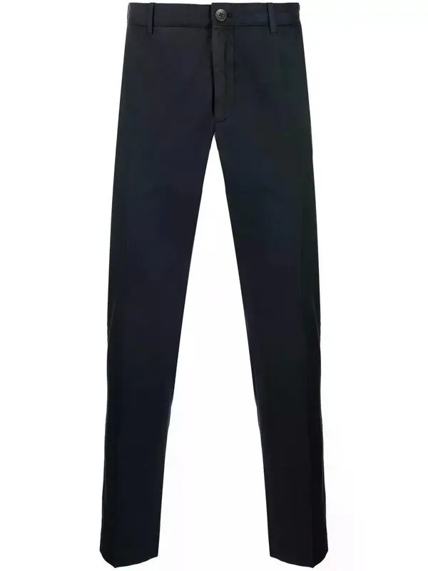 Incotex Mid-rise Tapered Trousers - Blue