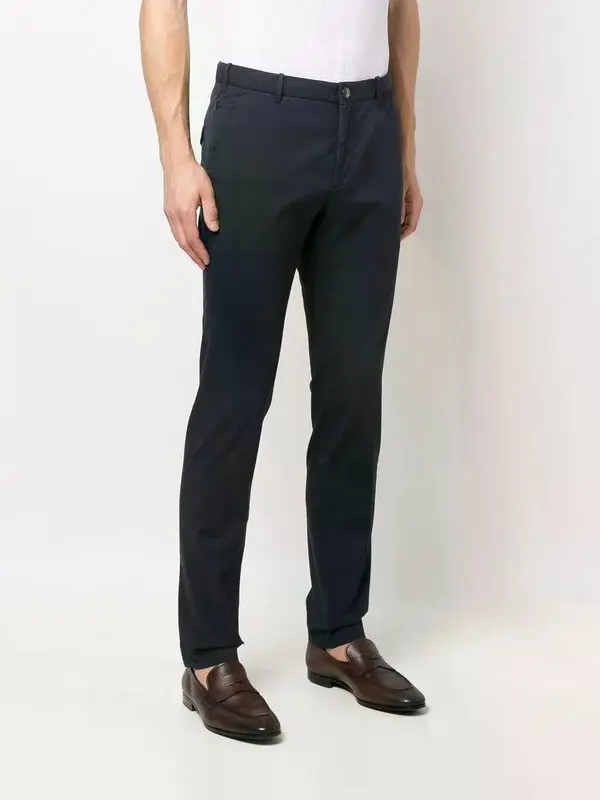 Incotex Mid-rise Tapered Trousers - Blue