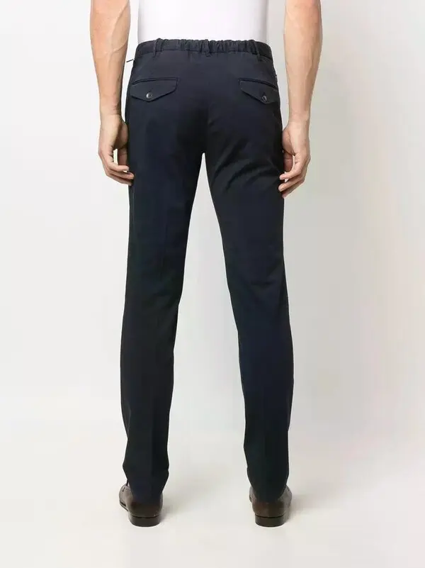 Incotex Mid-rise Tapered Trousers - Blue