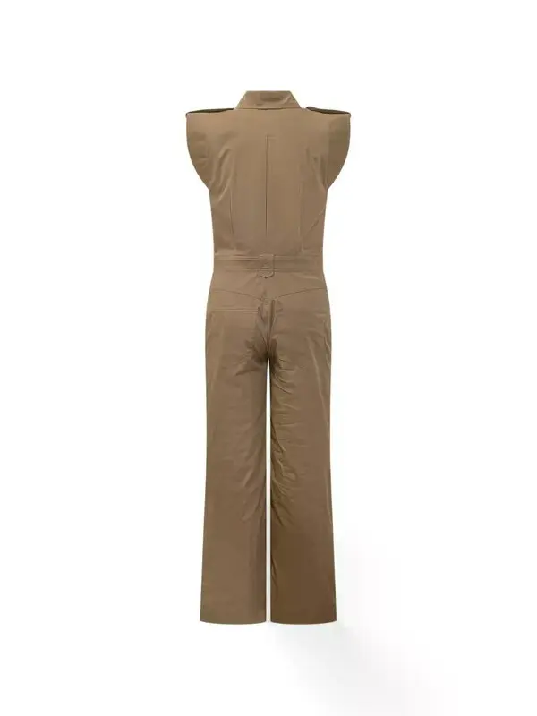 ACTUALEE Button-fastening Sleeveless Jumpsuit