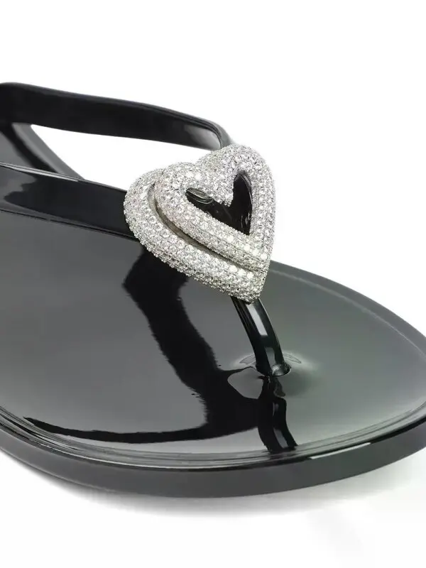 Mach & Mach Crystal-embellished Sandals - Black