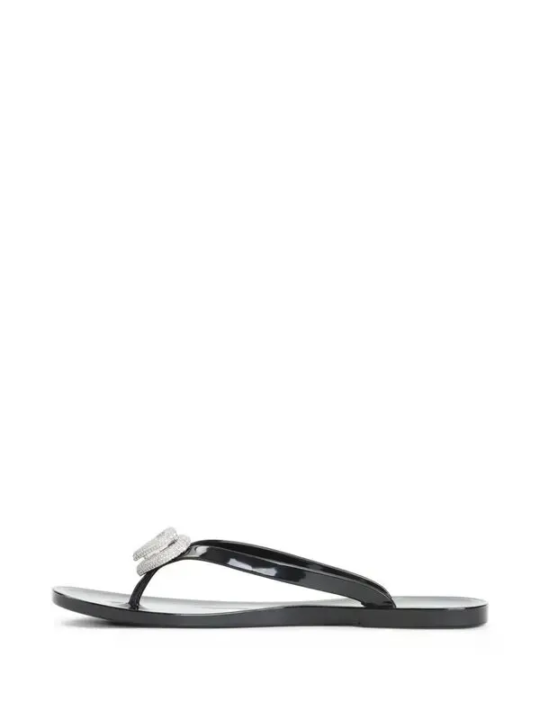 Mach & Mach Crystal-embellished Sandals - Black