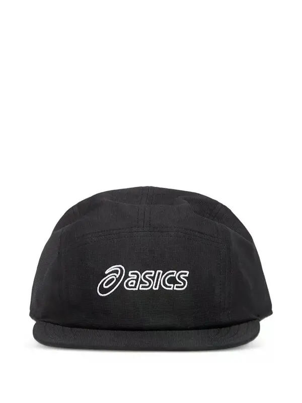 Asics Logo-embroidered Five-panel Cap - Black