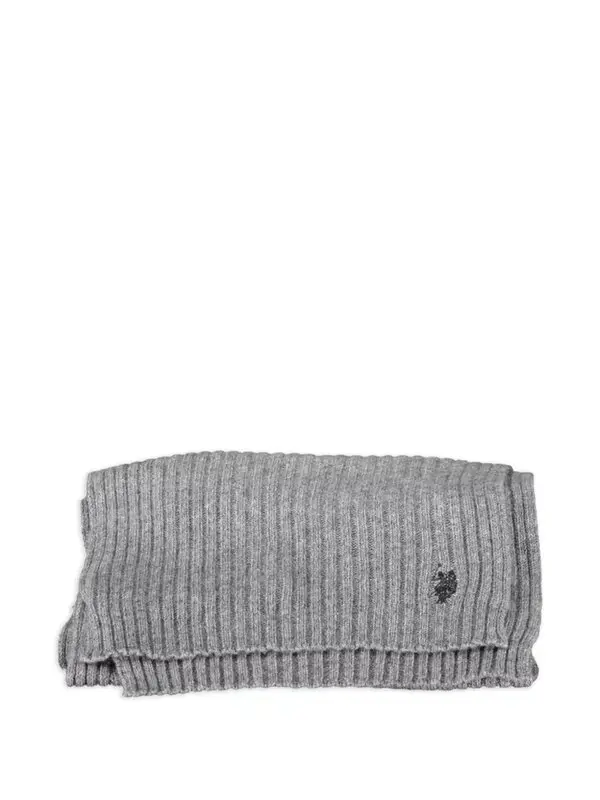 U.s. Polo Assn. Ribbed-knit Scarf - Grey