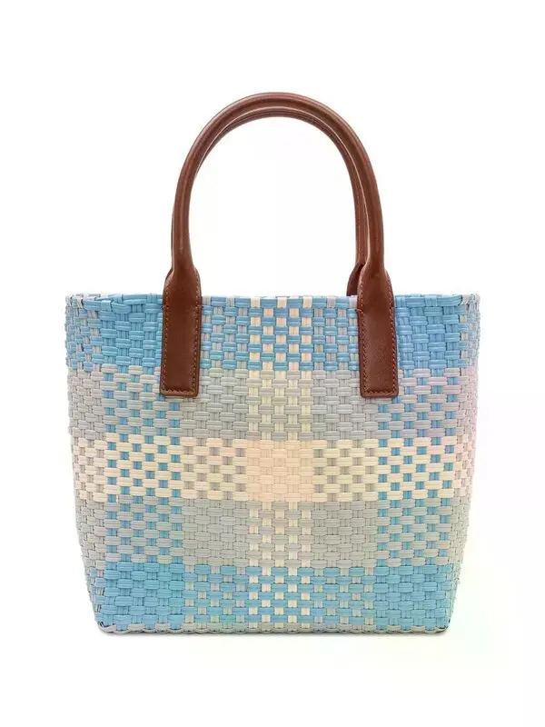 Marni Check-pattern Woven Tote Bag