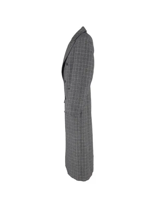 Balenciaga Check-patterned Double-breasted Coat