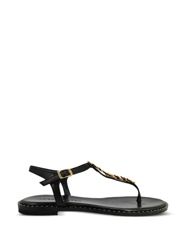 MADISON MAISON Leaf-embellished Thong Sandals