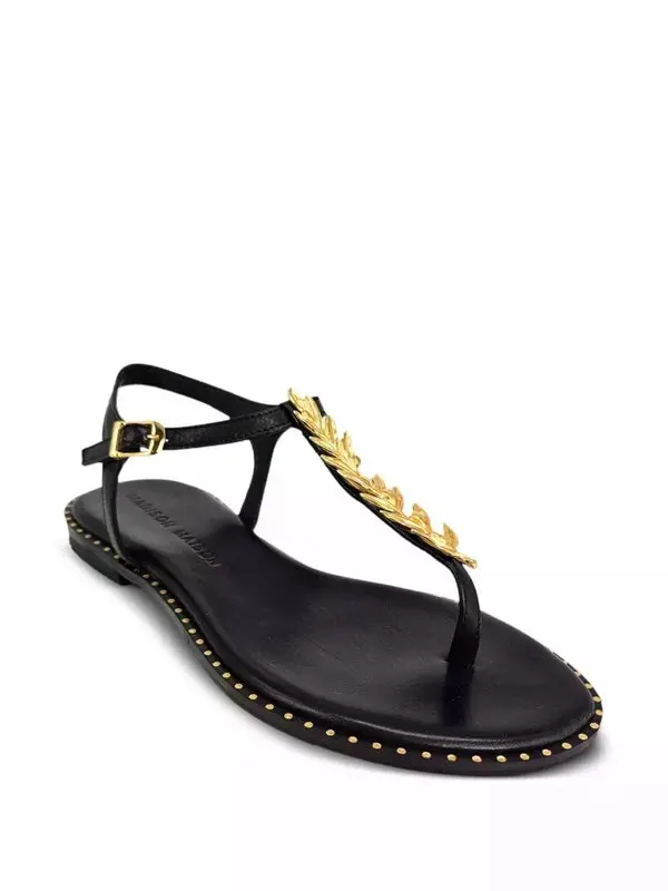 MADISON MAISON Leaf-embellished Thong Sandals