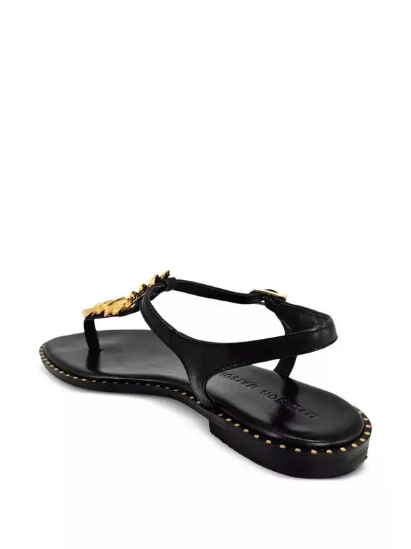 MADISON MAISON Leaf-embellished Thong Sandals