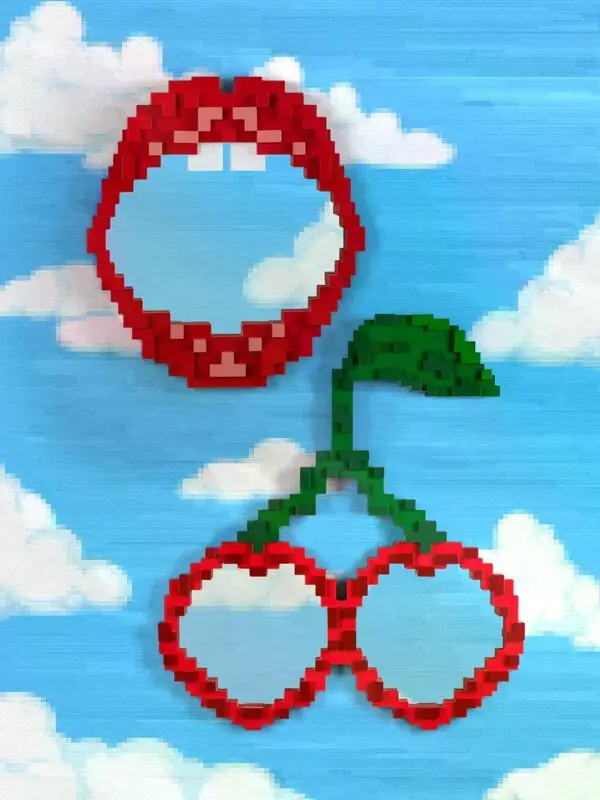 SELETTI Pixel Mirror Cherry Mirror