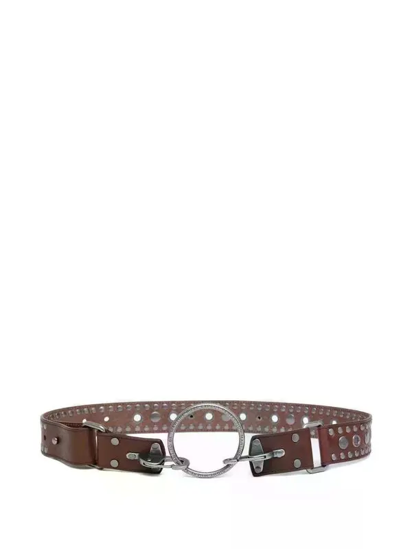 Martine Rose Stud-embellished Ring Detail Belt - Brown