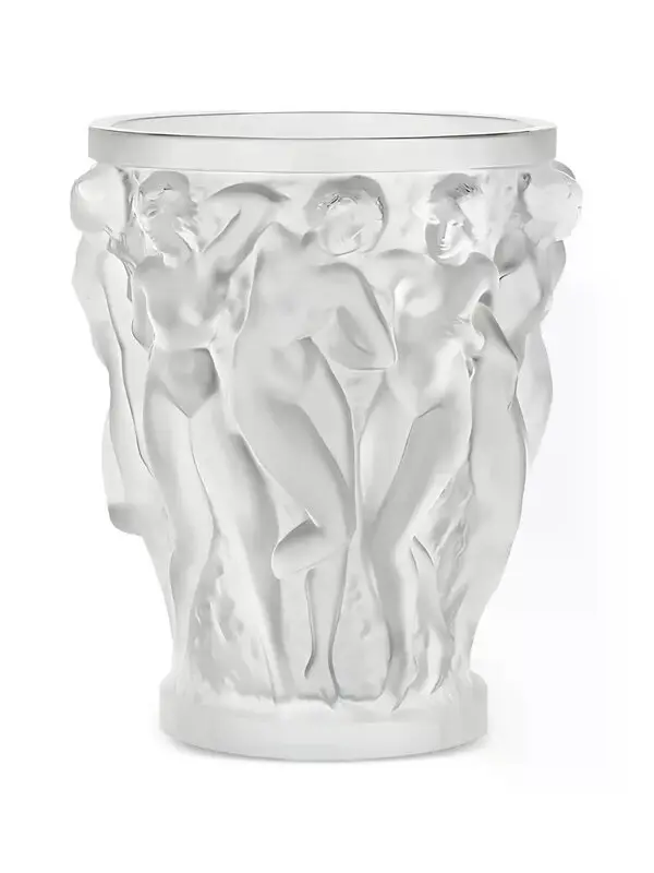 Lalique Bacchantes Crystal Vase - White