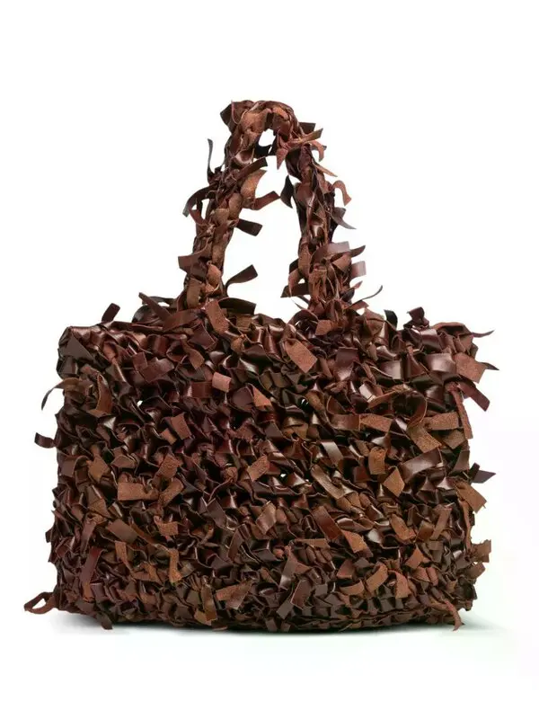 Séfr Agape Braided Tote Bag - Brown