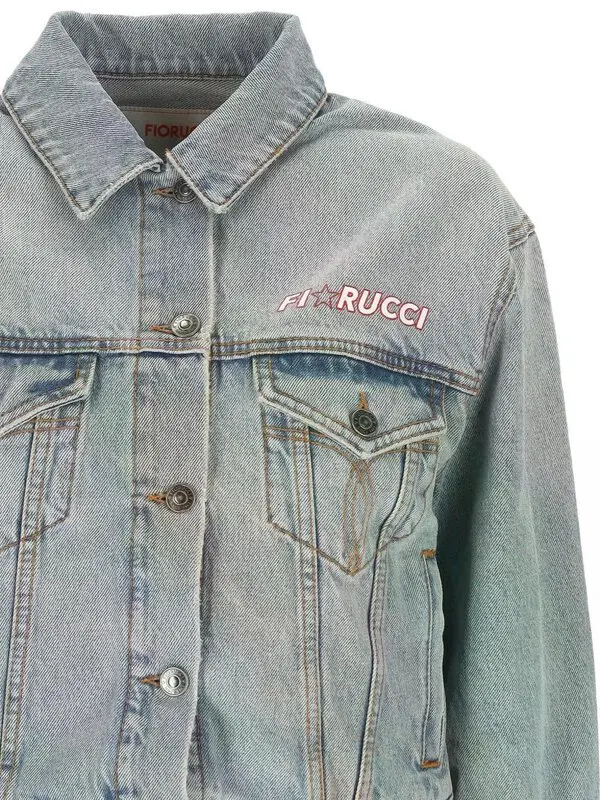 Fiorucci Logo Embroidered Denim Jacket