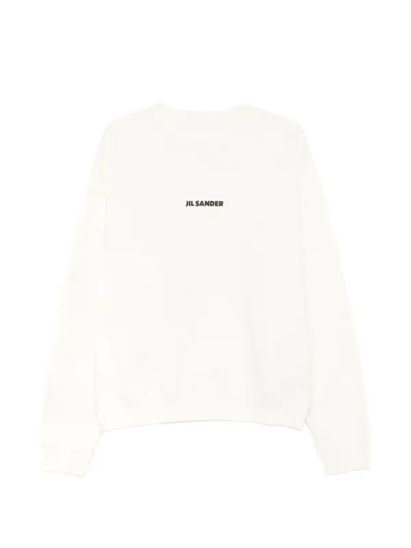 JIL SANDER Logo-print Relaxed-fit Sweater - Neutrals