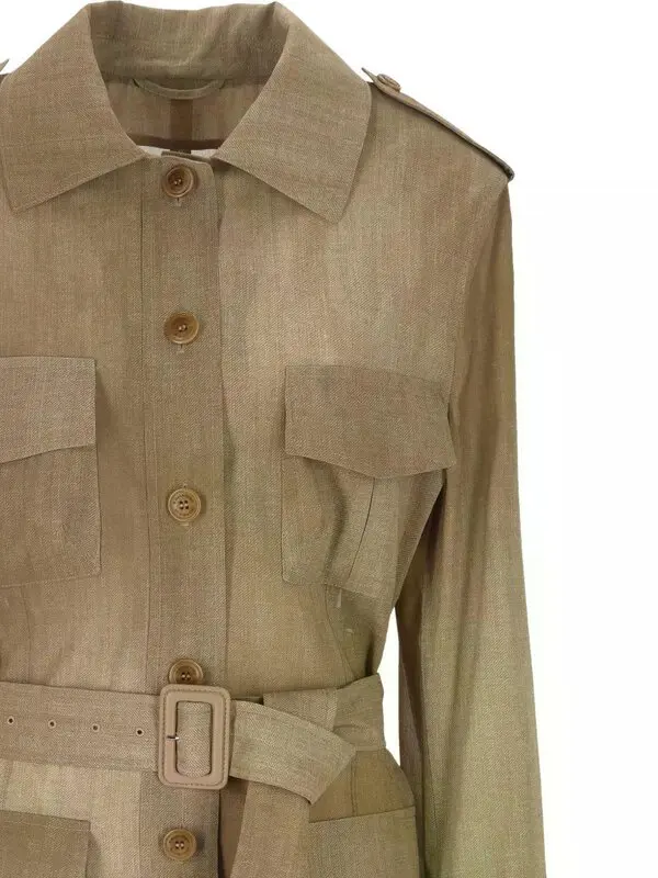 Ermanno Scervino Belted Shirt Jacket